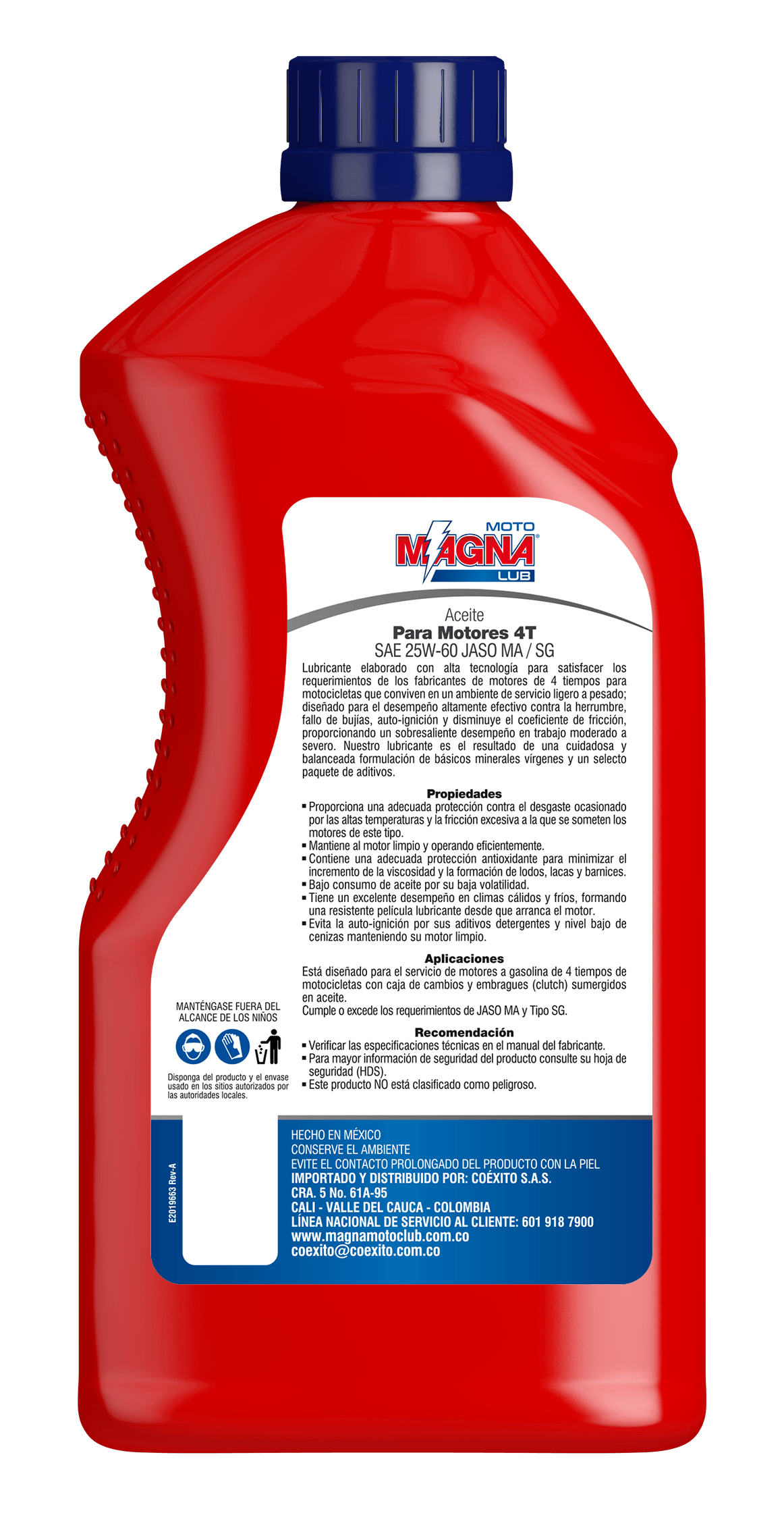Aceite Magna Moto 4T 25W60 MA/SG CJ 12/1L - Coexito
